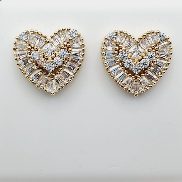 Jewelry | 14k Gold Plated Cubic Zircon Earrings Evbrs551 | Poshmark